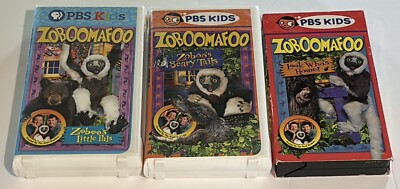 Lot (3) Zoboomafoo WB PBS Kids 2000 VHS/VCR Tapes; Little Pals/Scary ...