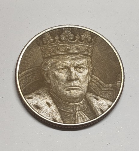 HOBO Nickel Folk Art Love Token Engraved King Donald Trump | eBay