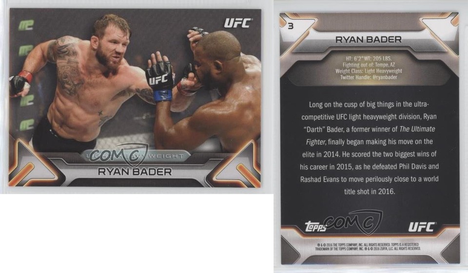 2016 Topps UFC Knockout Ryan Bader #3 0x3 | eBay