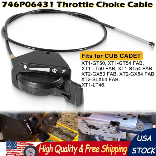 746P06431 Throttle/Choke Cable Fits for CUB Cadet XT1 XT2 SLX54 GX54 ...