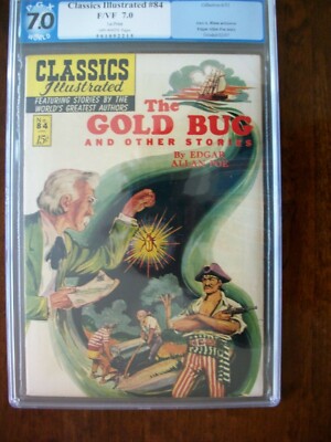 Classic Comics/Classics Illustrated 84 The Gold Bug 1st Print {O} PGX 7.0 F/VF | eBay