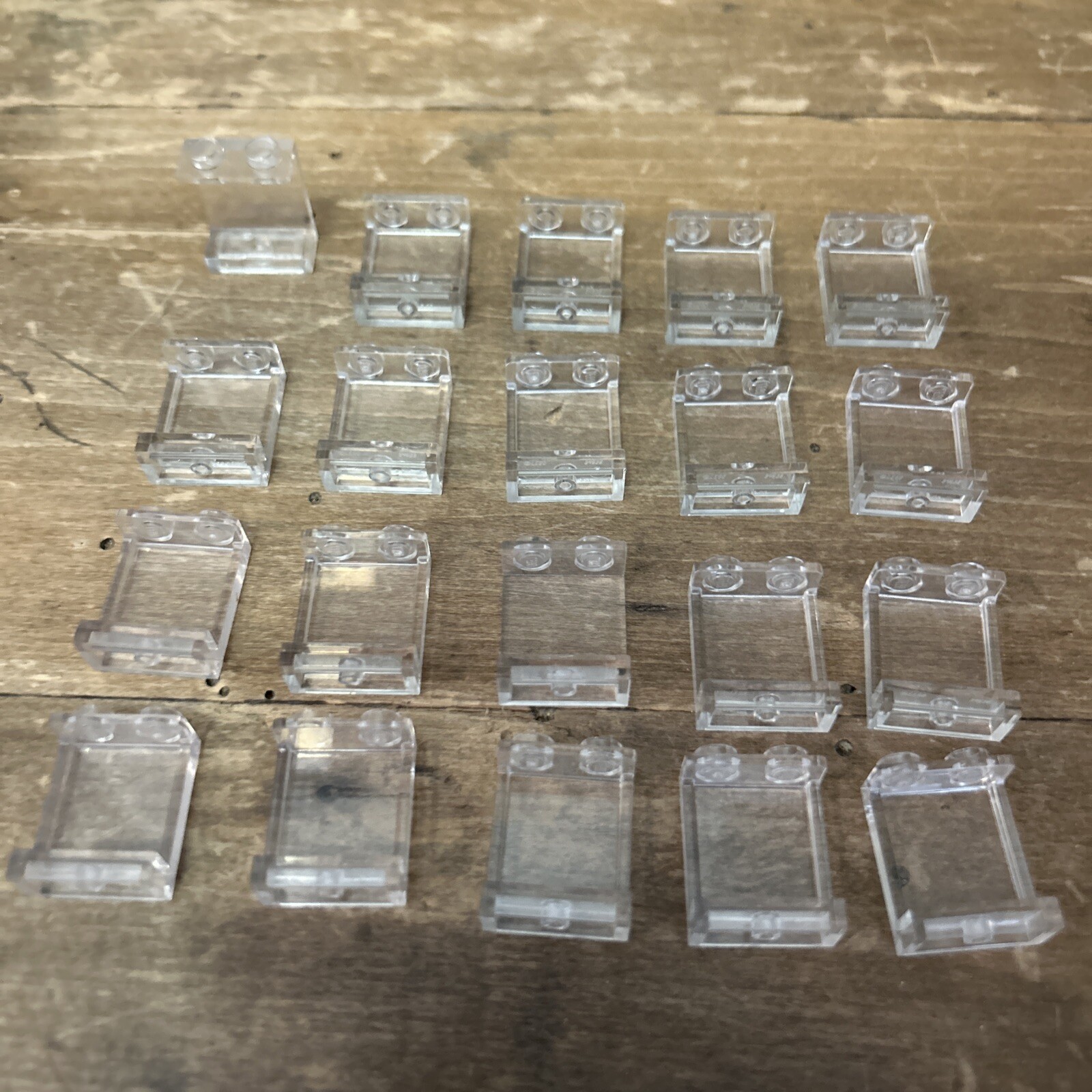 LEGO 87552 Panel 1 x 2 x 2 with Side Supports Trans Clear Lot 20 Pieces ...