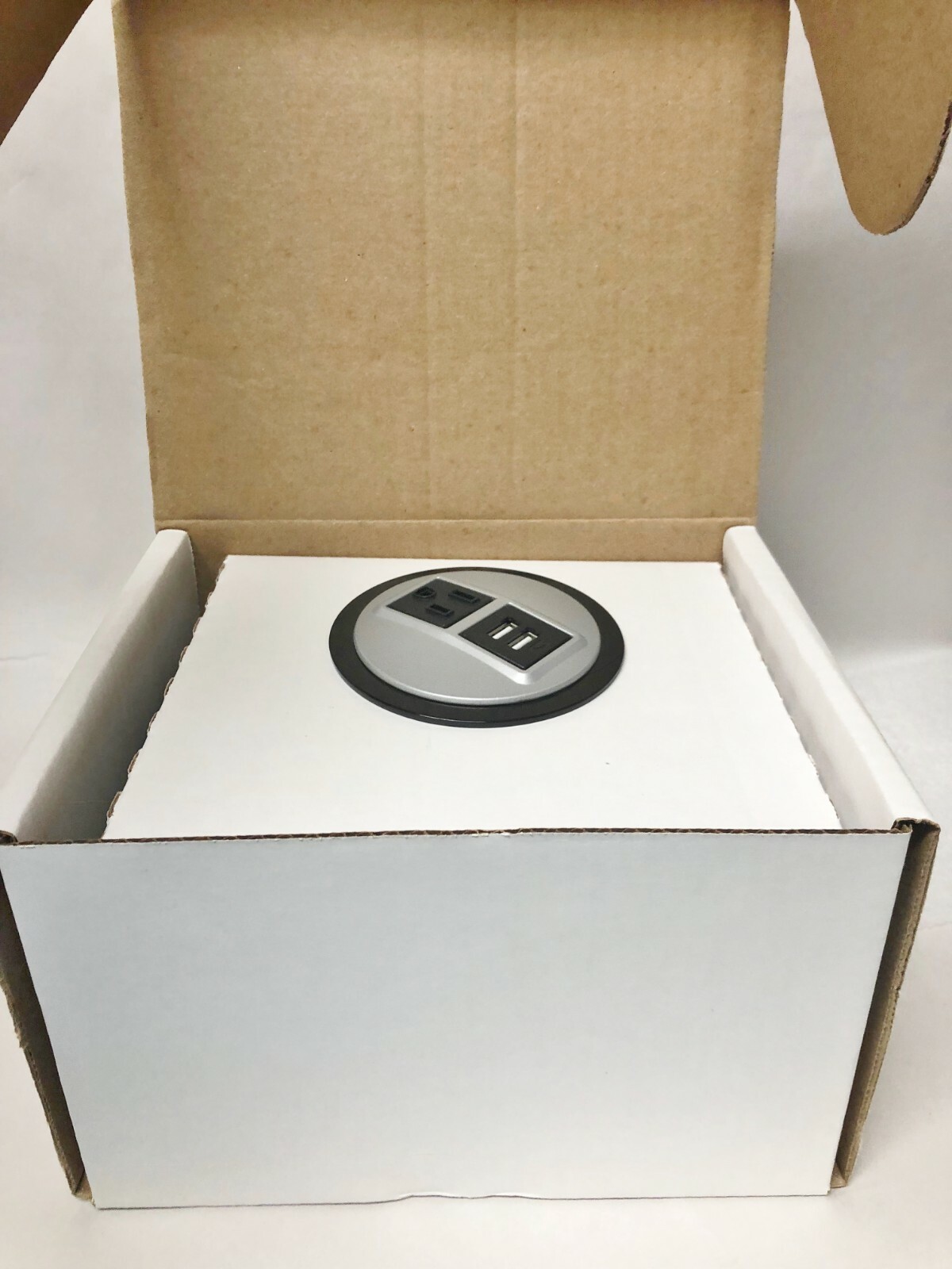 Byrne Power Data Center Node Silver/Black 1-Outlet 1 2 port USB Hard ...