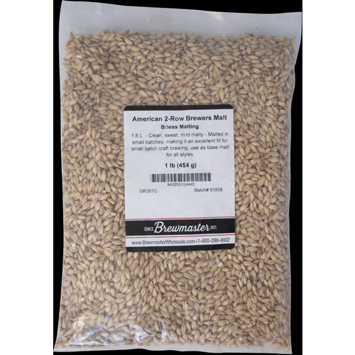 50 lb - Premium 2-Row Base Malt - Briess Malting - Beer Brewing Grains ...