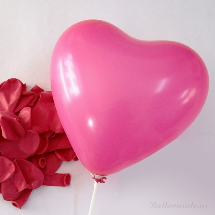12 pc 12inch 10 Color Heart Shape Latex Balloons Wedding Party ...