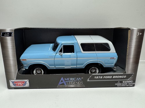 Motormax American Legends 1978 Ford Bronco Diecast Model Car Blue ...