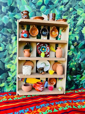 TRASTERITO TRASTERO MEXICAN DECORACIÓN/ WITH MINIATURE KITCHEN DECORATIONS | eBay