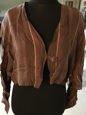 Kombi-Teil: Brown Striped Longsleeve Ladies short Jacket (Viscose ...