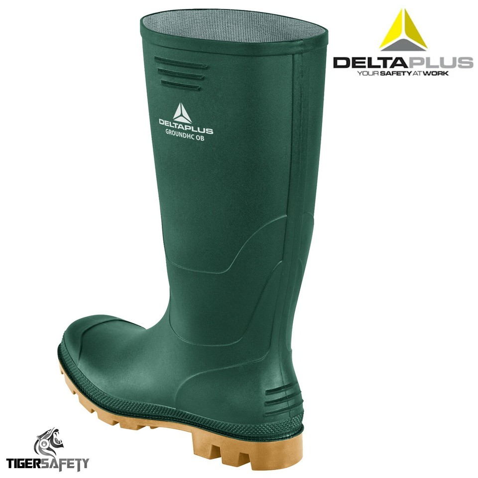 Delta Plus Ground HC Green PVC Waterproof Wellington Boots Wellies ...