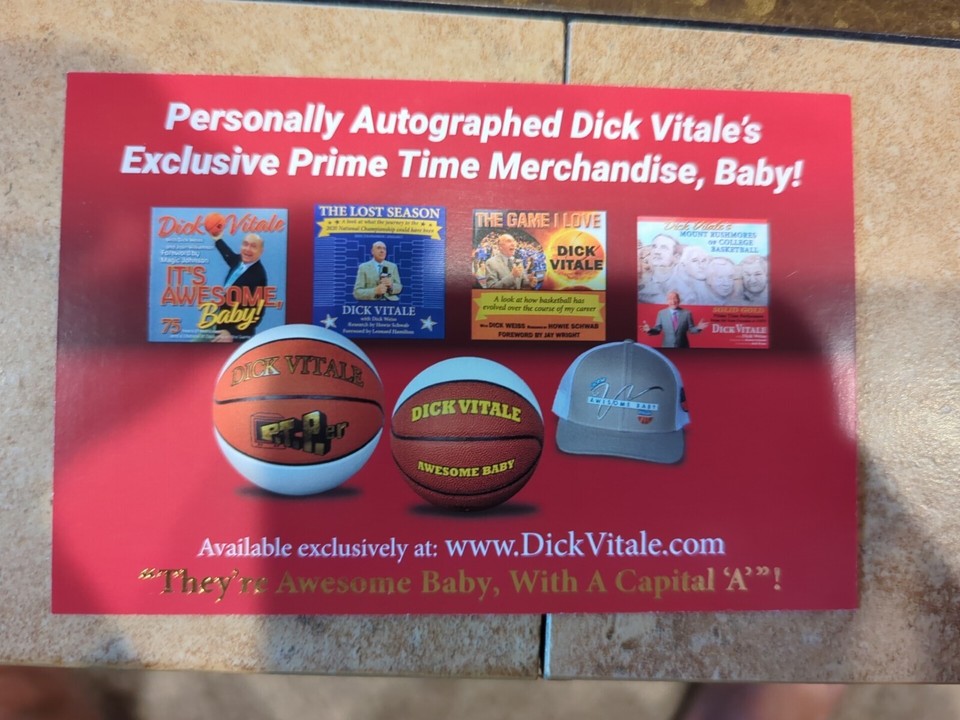 Dick Vitale Signed 4 X 6 Postcard Autographed Basketball Announcer Legend HOF | eBay