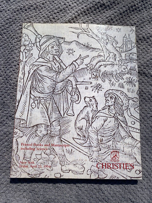 Christie's Auction Catalogue-Printed Books & Manuscripts-April 22, 1994 ...