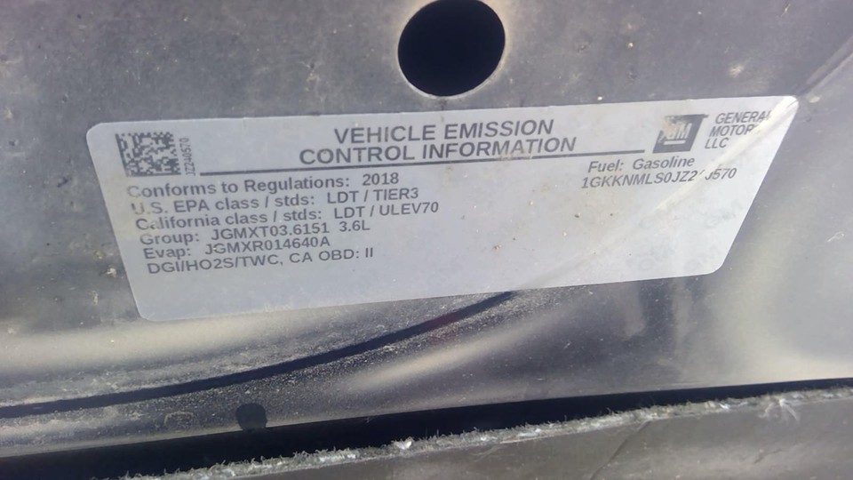 GMC Acadia 2018-2021 Engine 3.6L VIN S 8th digit opt LGX 12674037 ...