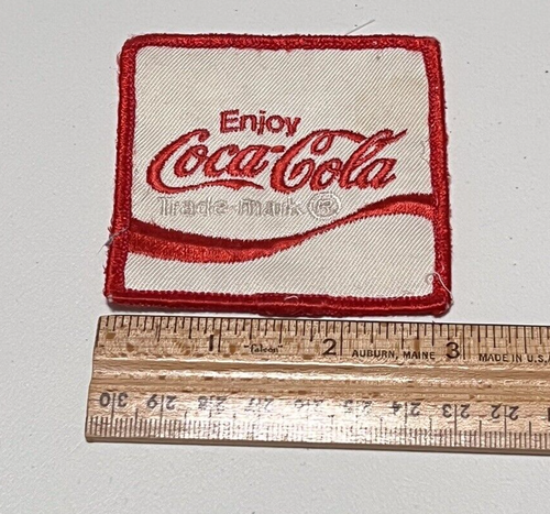 Enjoy Coca Cola Coke Soda Small Patch 3” Logo Uniform Hat Embroidered ...