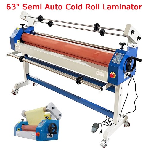 63" Semi Auto Cold Roll Laminator 110V Electric Manual Cold Laminating ...