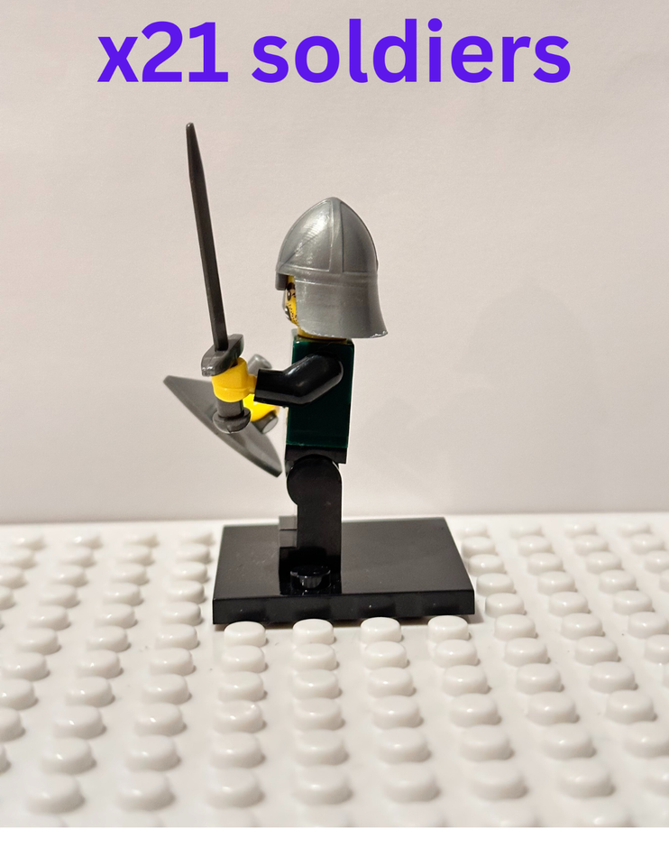 Interlocking Brick Knight Minifigures x21 Medieval Romans Spartans ...