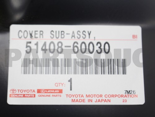 5140860030 Genuine Toyota Cover Sub-assy Engine Under RH 51408-60030 ...
