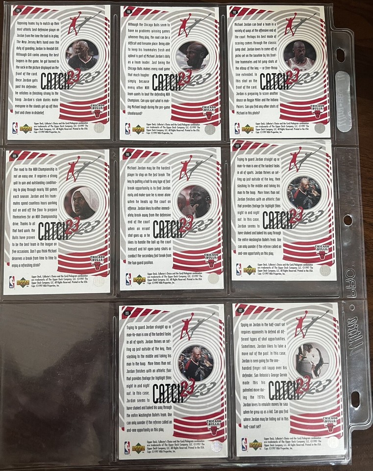 1998 Upper Deck Coll. Choice Michael Jordan Lot of (8). Complete Your ...