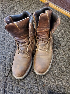 Red Wing 4200 Brown Leather Steel Toe Waterproof Work Boots Size 10.5 ...
