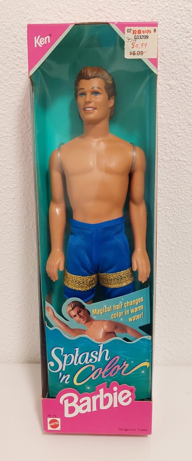 Vintage 1996 Mattel Barbie SPLASH 'N COLOR KEN DOLL #16170 NOS | eBay