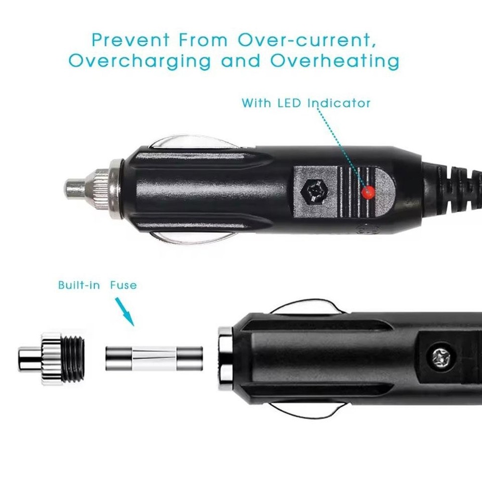 12V / 24V Male Car Cigarette Lighter Socket Plug Connector Wireable ...