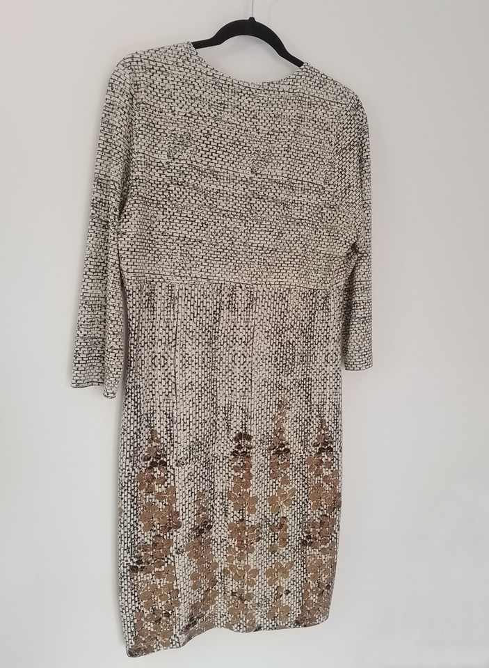 Ginger Tree Beige Brown 3/4 Sleeve Shift Dress Size XL | eBay