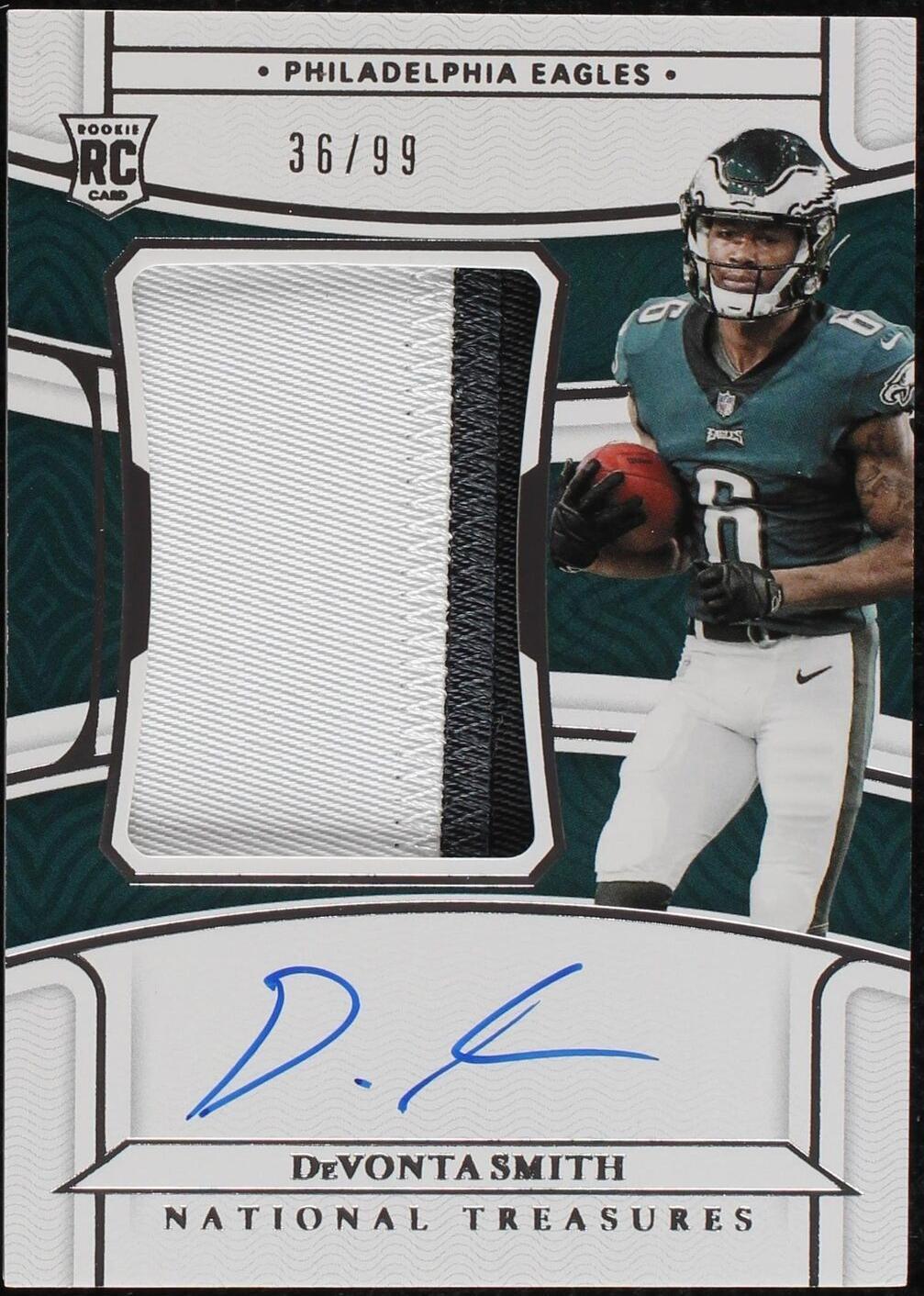2021 Panini National Treasures - Rookie Patch Autograph Devonta Smith ...