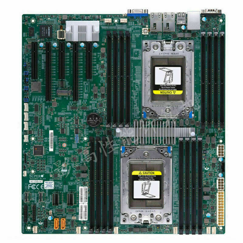 Supermicro H11DSi Motherboard + 2x AMD EPYC 7452 + 16x Micron 32GB ...