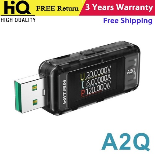 WITRN A2Q USB Voltmeter & Ammeter Tester 8A 120W Mobile Phone Charging ...