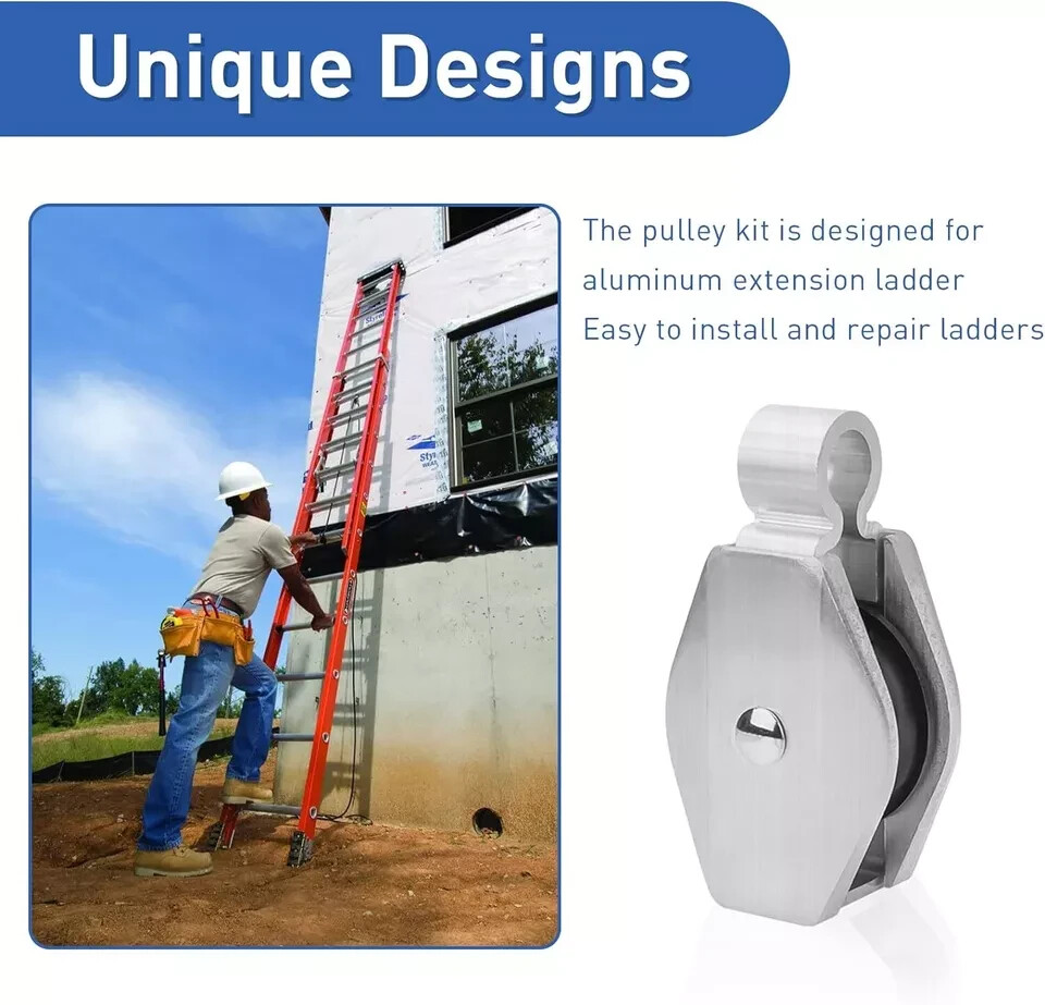 Extension Ladder Pulley Kit - Compatible with Werner Extension Ladder ...