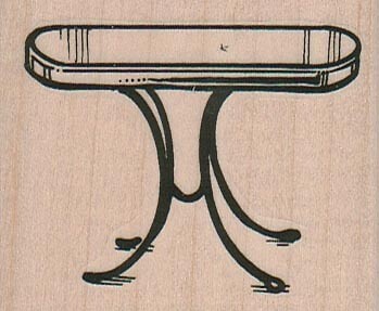 50's Arborite Table 2 1/2 x 2" Rubber Stamp, Object Stamp, Table Stamp ...