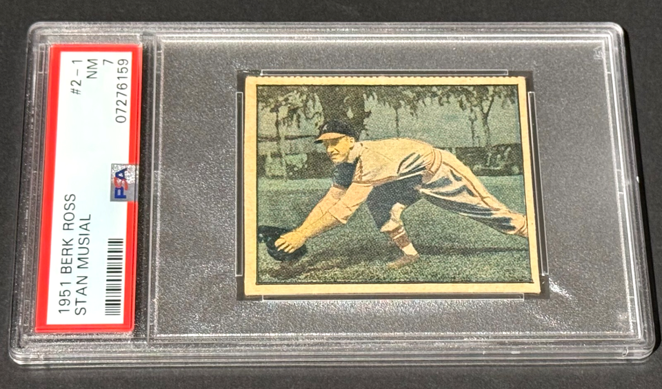 1951 Berk Ross Baseball #2-1 Stan Musial HOF Cardinals PSA 7 NM High ...