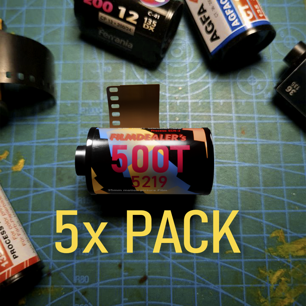 5XBUNDLE Filmdealer's 500T 35mm, Cinestill motion picture film Kodak ...