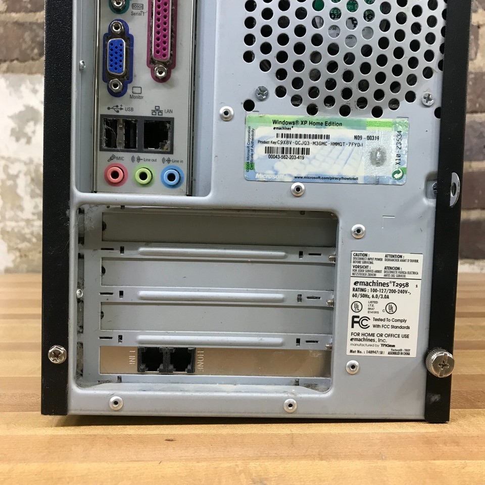 eMachines T2958 PC for Retro Gaming Celeron 2.66GHz 512MB RAM (Windows ...