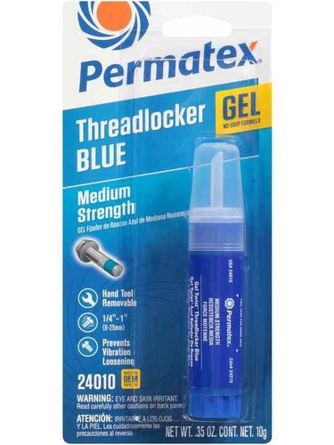 Permatex Thread Locker - Blue Gel - Medium Strength - 10 g Tube - Each ...