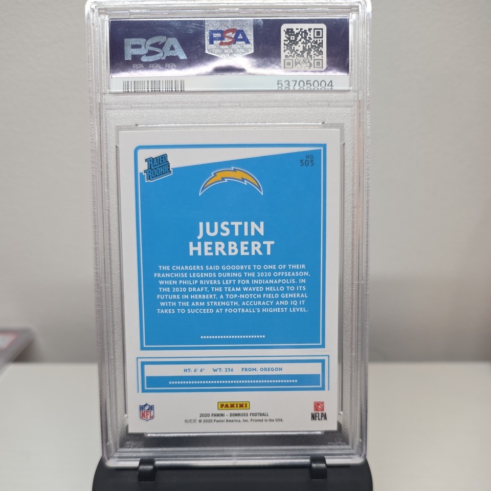 2020 Donruss Press Proof Red #303 Justin Herbert RR RC PSA 9 | eBay