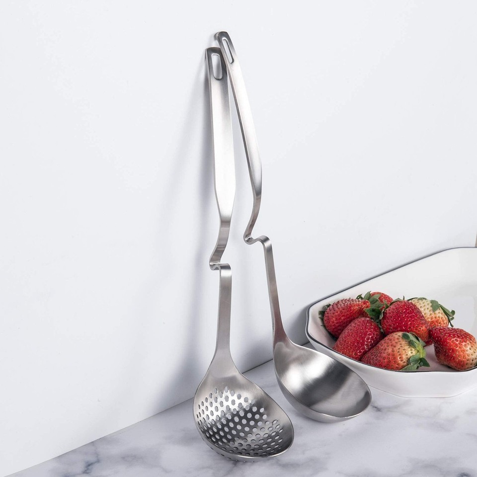 Hot Pot Ladle Set Slotted Spoons for Cooking SUS304 Stainless Steel ...