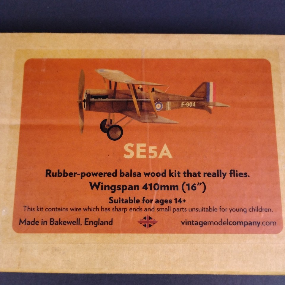 The Vintage Model Company Flying Balsa Aircraft Kits SE5A 16" Wingspan ...