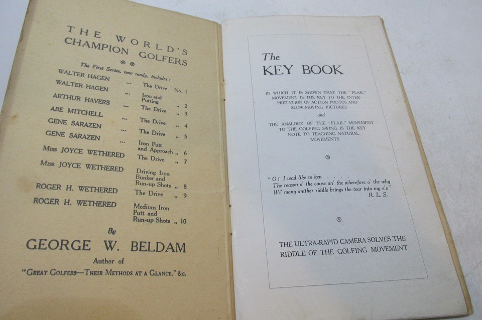 The World's Champion Golfers - The Key Book by George W. Beldam, 1924 ...