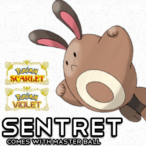 Non-Shiny Sentret 6IV Lv. 1 Jolly Nature Pokemon Scarlet Violet SV | eBay