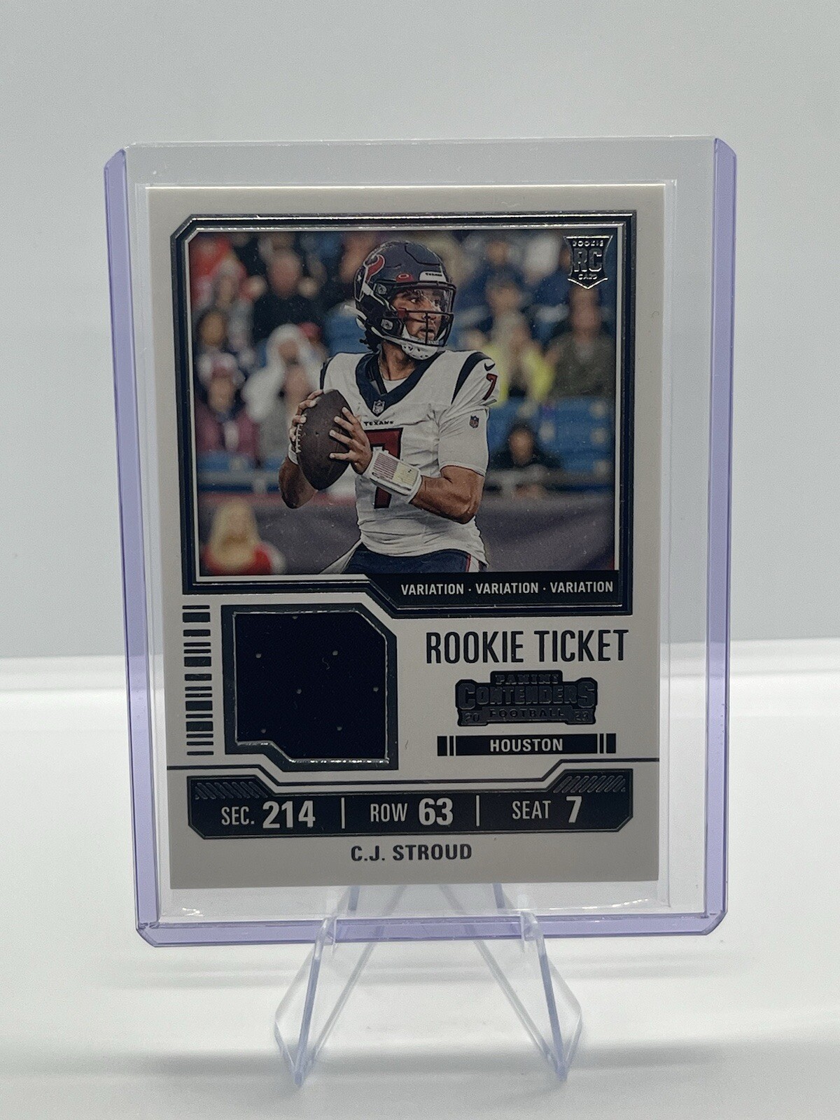 2023 Panini Contenders CJ Stroud Rookie Ticket Variation Jersey Patch ...