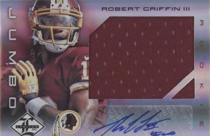 2012 Limited - Rookie Jumbo Materials Robert Griffin III #2 Signatures ...