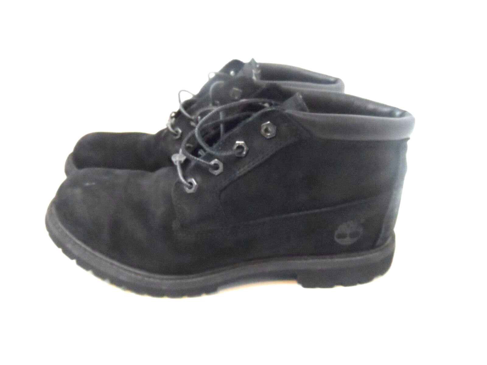 TIMBERLAND Black Leather Suede Boots Womens Anti-Fatigue Work Boot ...