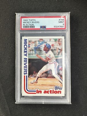 1982 Topps #705 Mickey RIVERS - PSA 9 Rangers | eBay