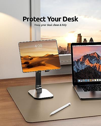 Dual-Sided Leather Desk Pad Office Desk Mat PU Leather Desktop ...