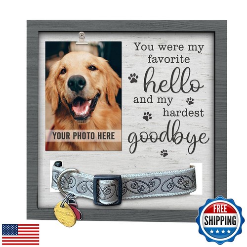 Pawfect House Pet Memorial Picture Frame, 9x9 inches, Art Deco, Natural ...