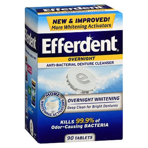 Pm Overnight Anti-Bacterial Denture Cleanser 90 Tabs By Efferdent | eBay