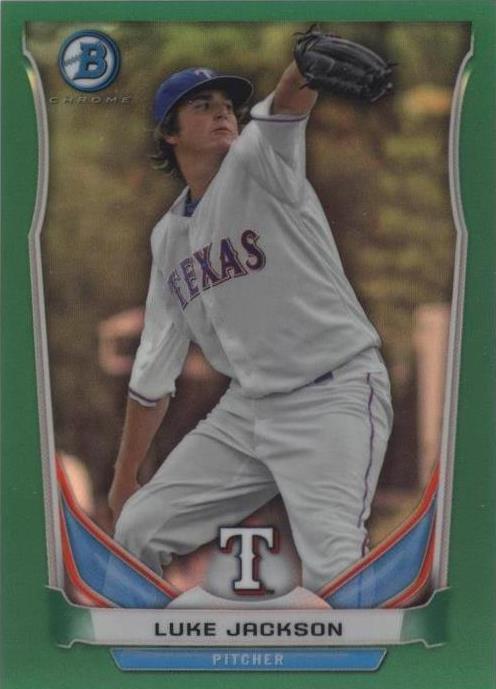 2014 Bowman - Prospects Chrome Luke Jackson #BCP18 Green Refractor /75 ...