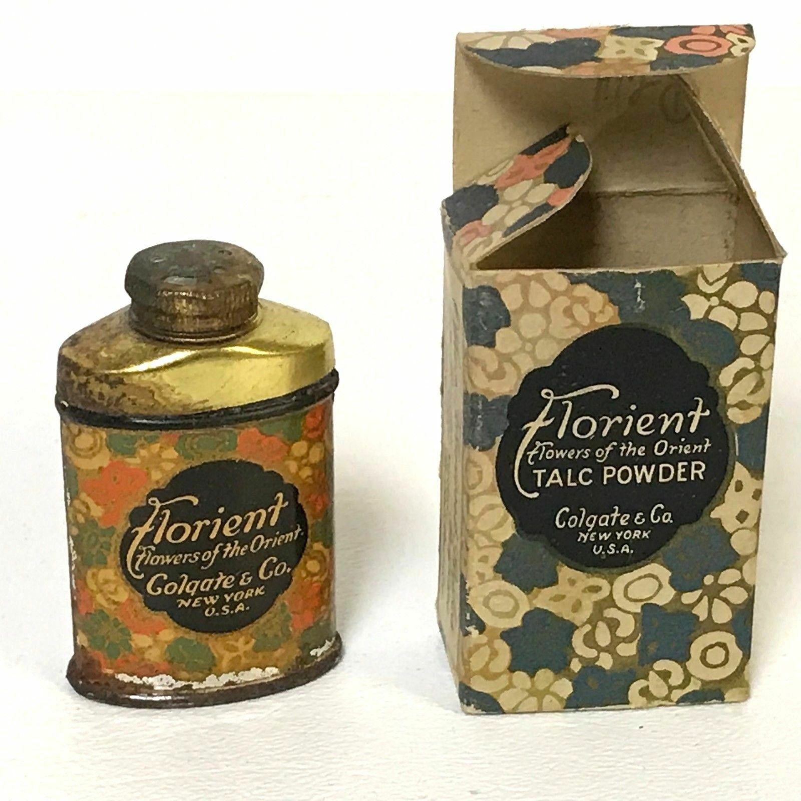 Vintage Colgate & Co. Sample Florient Tin W/pour Spout, Original Box ...