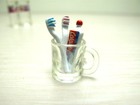 Dollhouse Miniature Bathroom Accessory Toothbrush Toothpaste Cup Glass ...