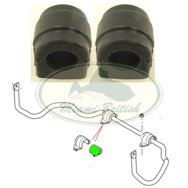 LAND ROVER FRONT SWAY STABILIZER BAR BUSH SET x2 RANGE 03-12 RBX500160 ...